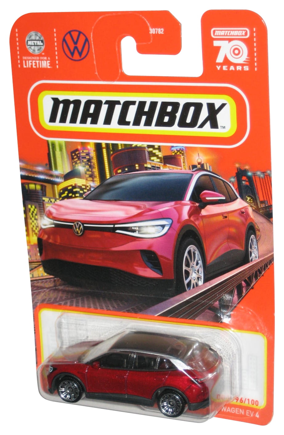 Matchbox Volkswagen EV 4 (2023) Mattel Red Toy Car 96/100 - Walmart.com