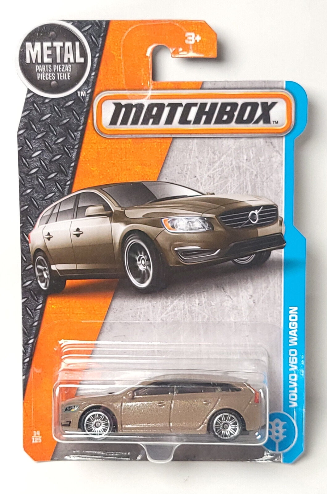 Matchbox Volvo V60 Wagon Brown MBX Adventure City 14/125 - Walmart.com