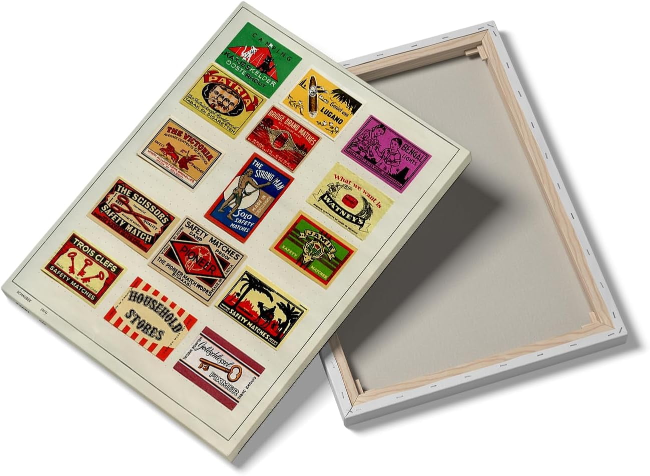 Matchbox Wall Art- Old Matchstick From Many Countries Vintage Matchbox ...
