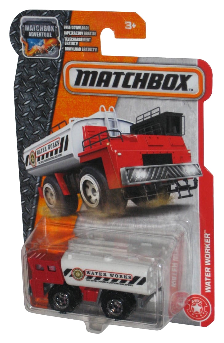 Matchbox Water Worker (2016) Red & White Die-Cast Toy Car Vehicle 75/ ...