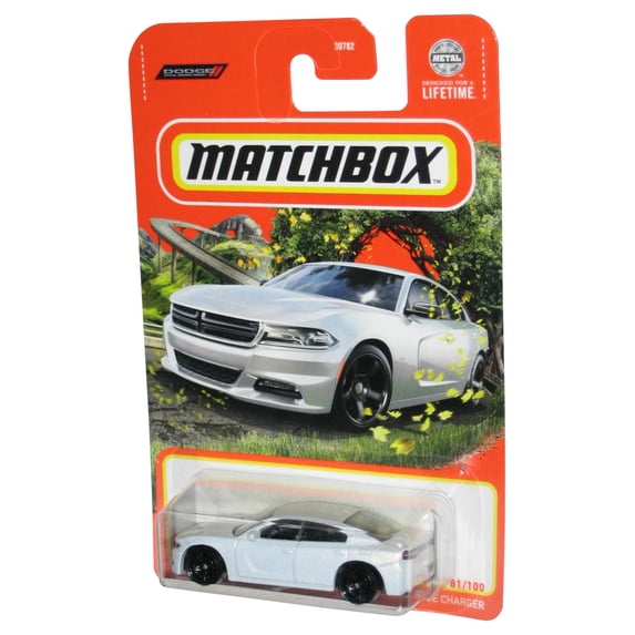 Matchbox White '18 Dodge Charger (2023) Mattel Toy Car 81/100 - Walmart.com