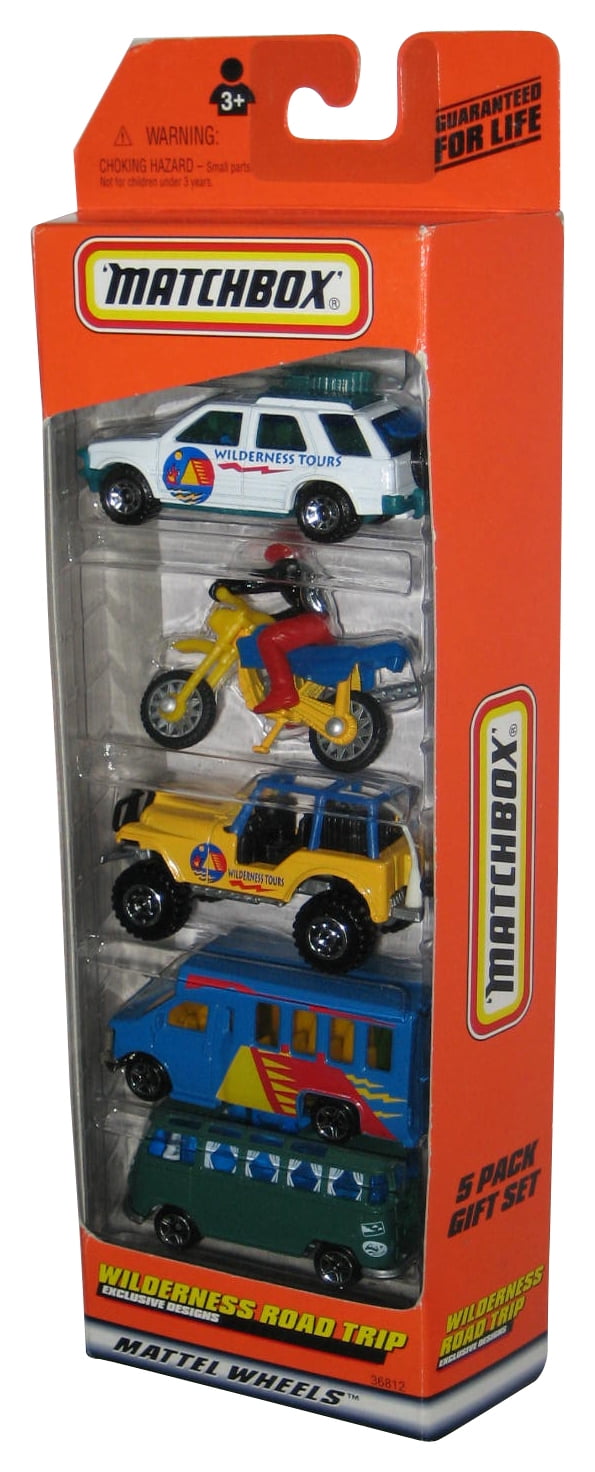 Matchbox Wilderness Road Trip (1998) Mattel Toy Car 5-Pack Box Set ...