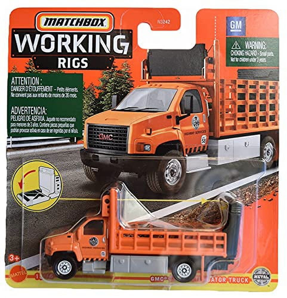 Matchbox Working Rigs GMC 3500 Attenuator Truck (Orange) - Walmart.com