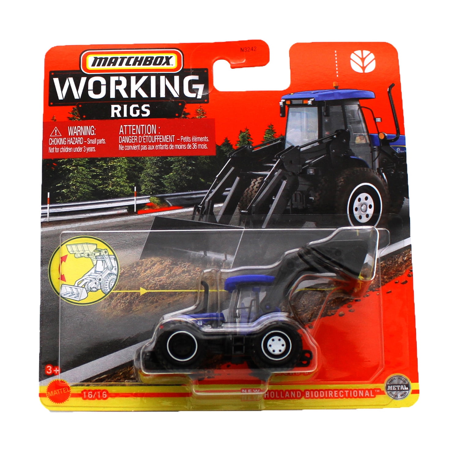 Matchbox Working Rigs New Holland Biodirectional - Walmart.com