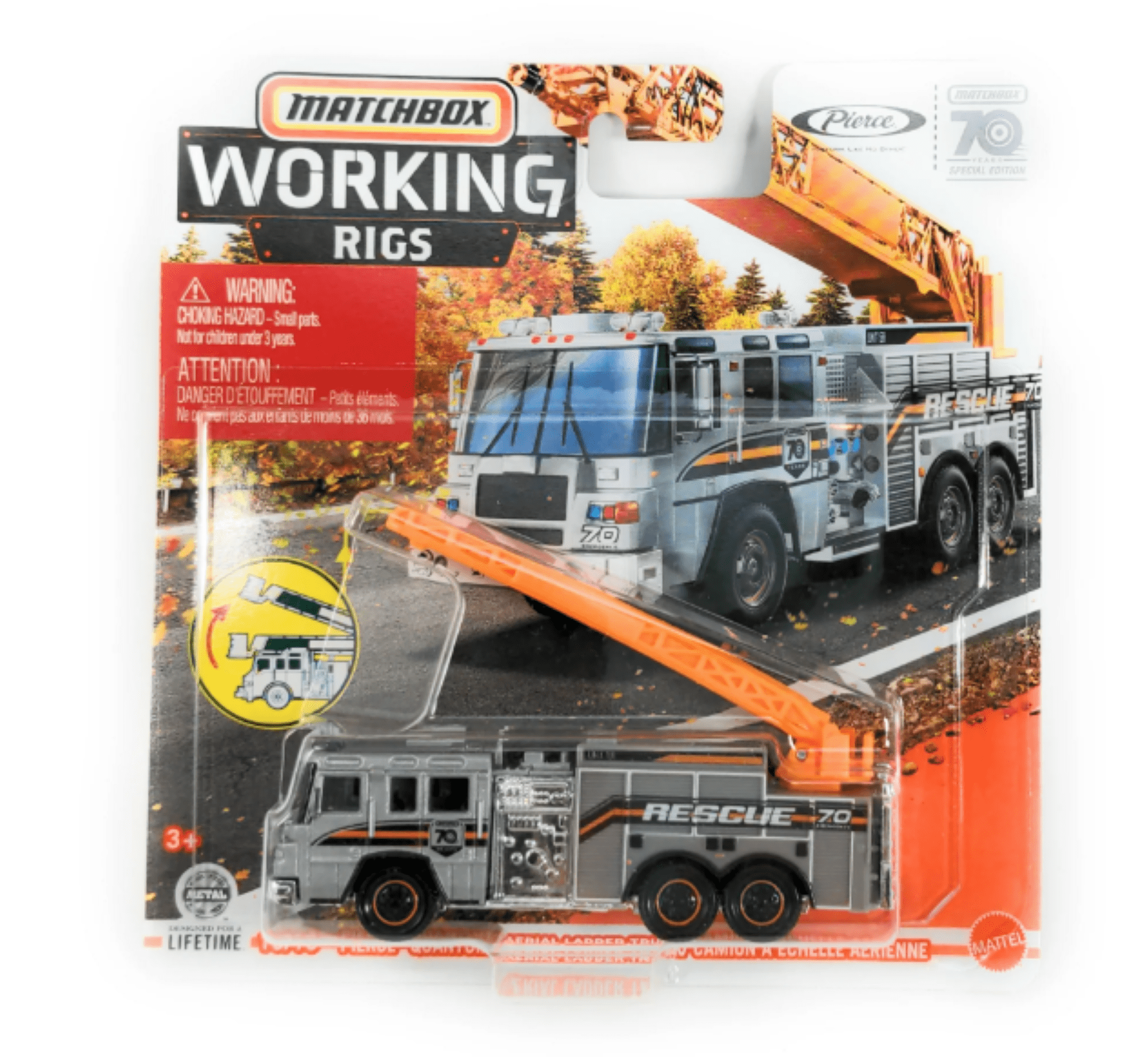 Matchbox Working Rigs Pierce Quantum Aerial Ladder Truck 10/16 ...