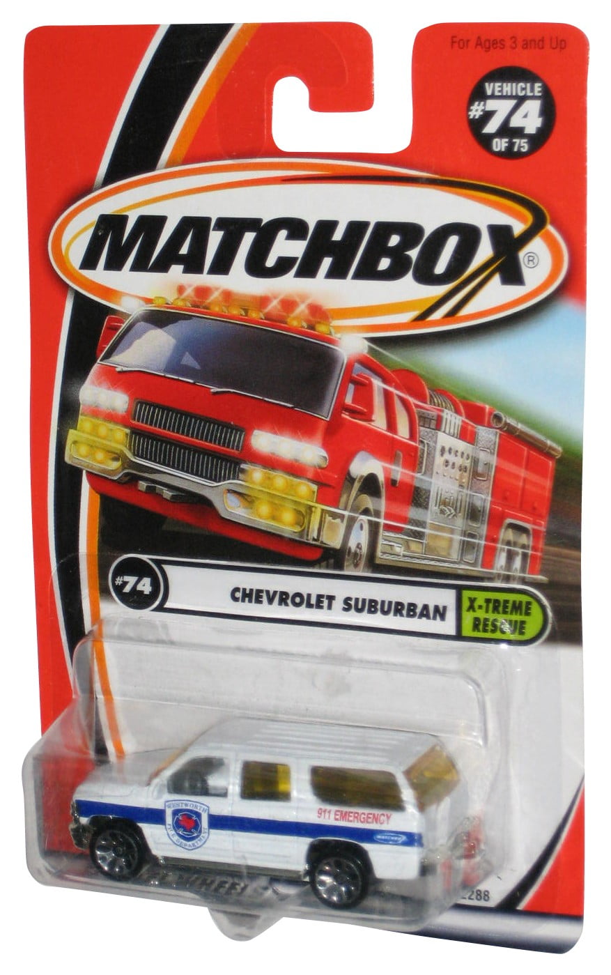 Matchbox X-Treme Rescue (2000) White Chevrolet Suburban Toy Car #74/75 ...