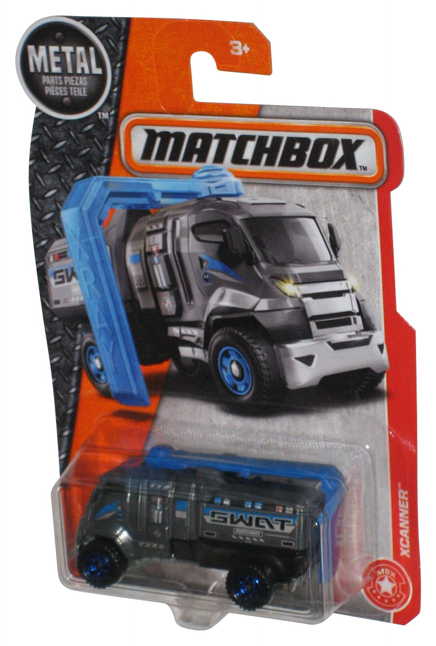 Matchbox Xcanner Swat Silver & Blue (2016) Mattel Toy Car 65/125 ...