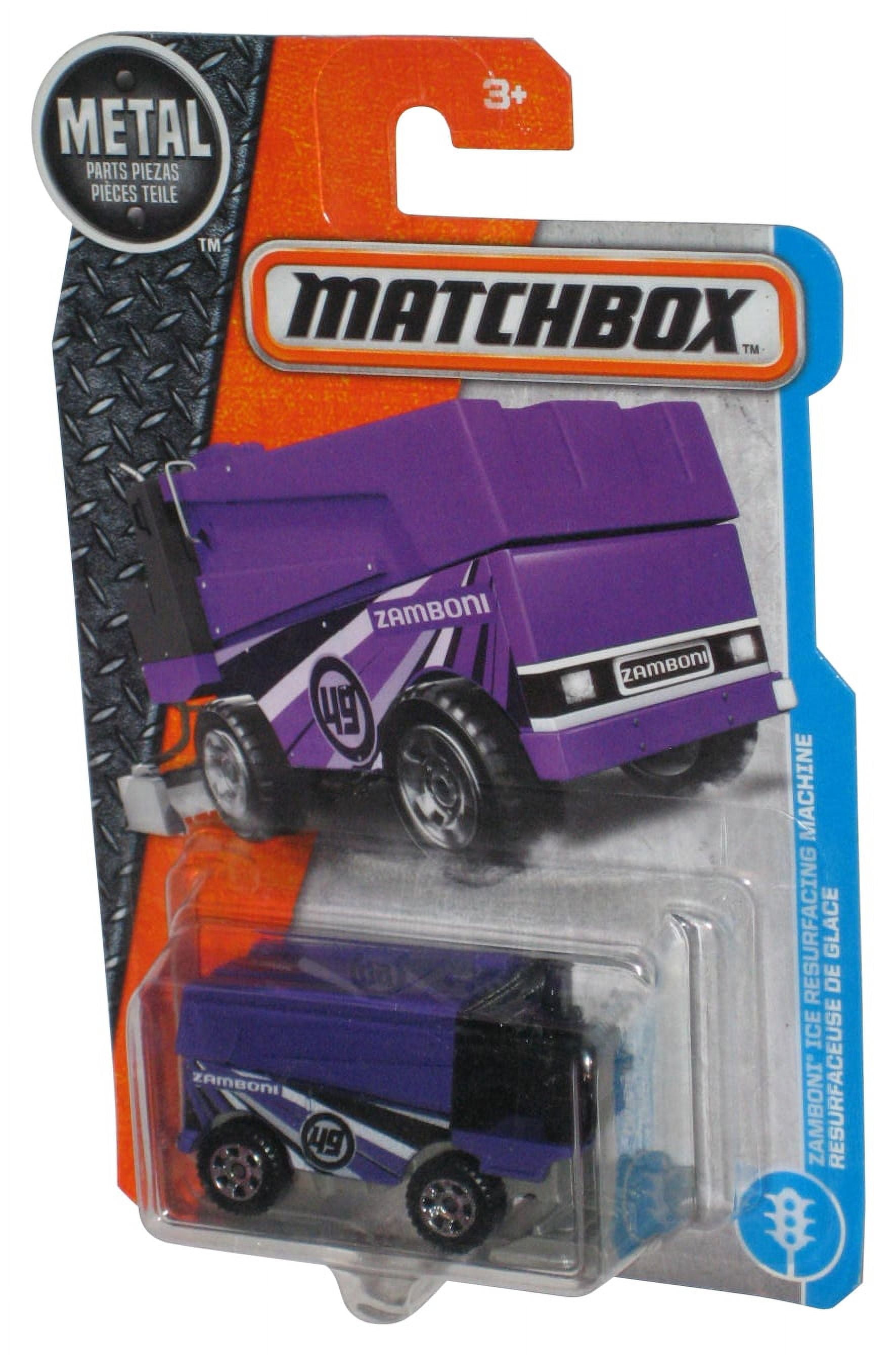 Matchbox Zamboni Ice Resurfacing Machine (2016) Mattel Purple Toy 13/ ...