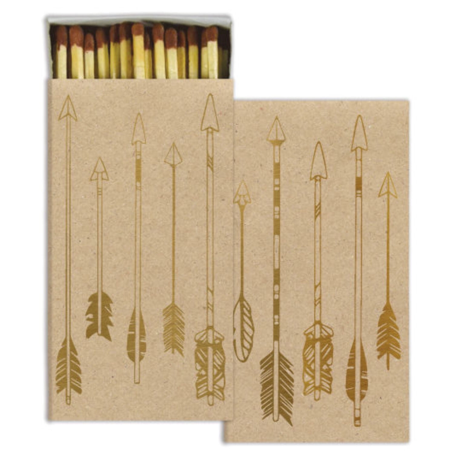 Matches - Gold Metallic Arrows Decorative Matches - Walmart.com
