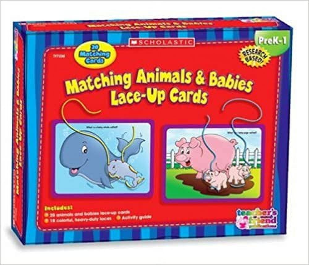 Matching Animals & Babies Lace-Up Cards - Walmart.com