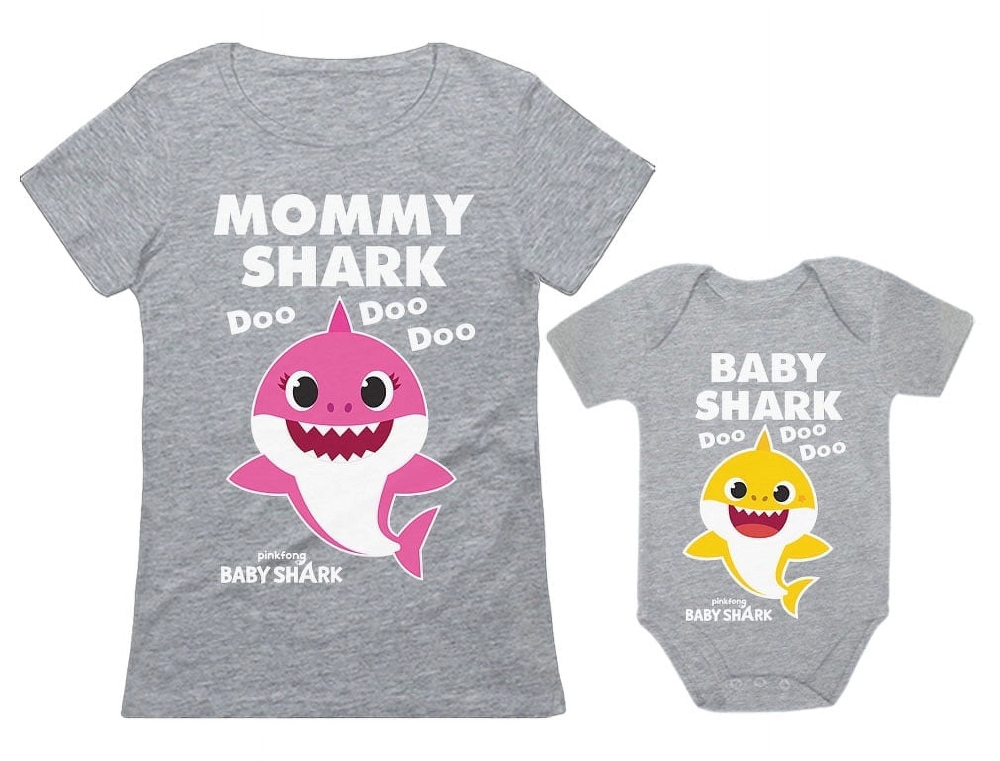 Matching Baby Shark Shirts for Mommy Baby Set For Mother and Baby Outfits Gift Mommy Gray X Large Baby Gray 6M 3 6M Walmart