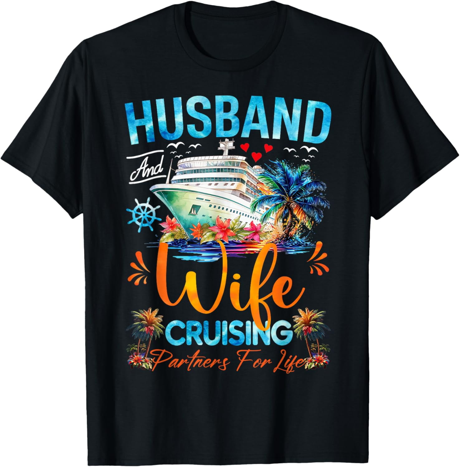 Matching Couple Shirt Husband Wife Cruising 2025 Tee Cruise T-Shirt ...