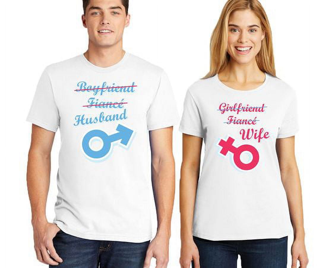 Matching Couple Shirts Husband Wife Symbol Couple Tshirts Printed For ...