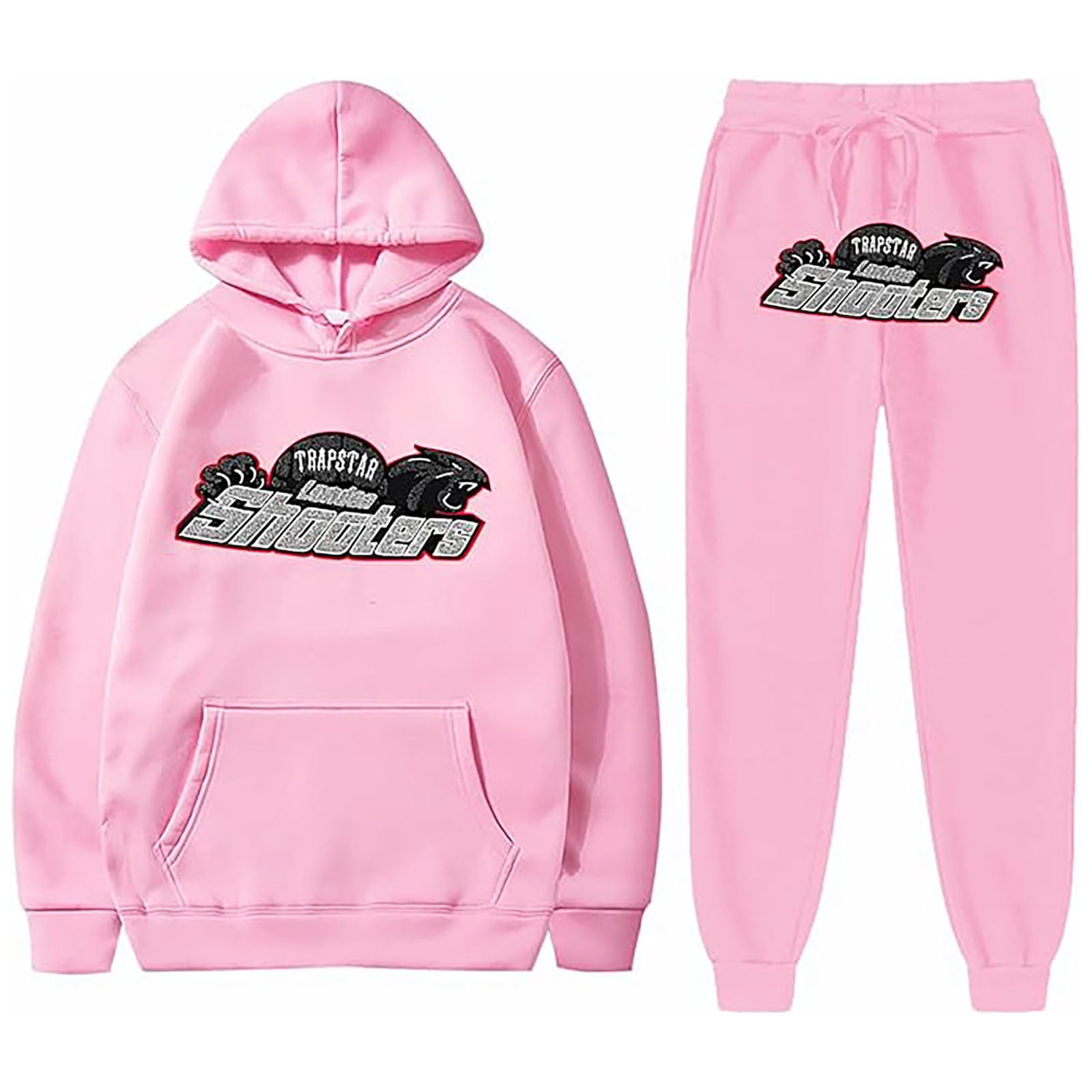 Matching Couple Sports Suit Men Women Hooded Sweater Pants 2-Piece Set ...