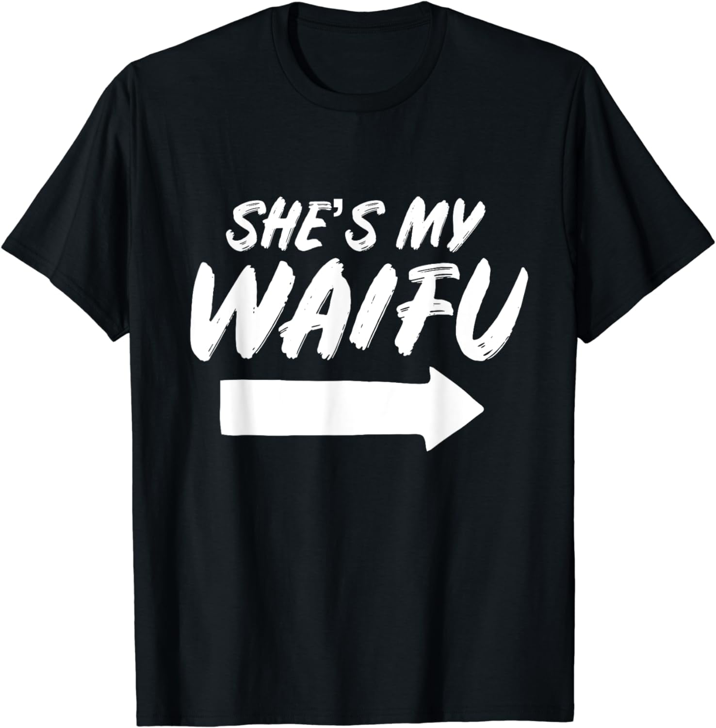 Matching Couples Anime Boyfriend She's My Waifu Shirt - Walmart.com