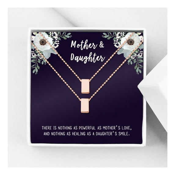 Matching Cube Card Necklace, Matching Mother's Day Gift for Her, Mom ...