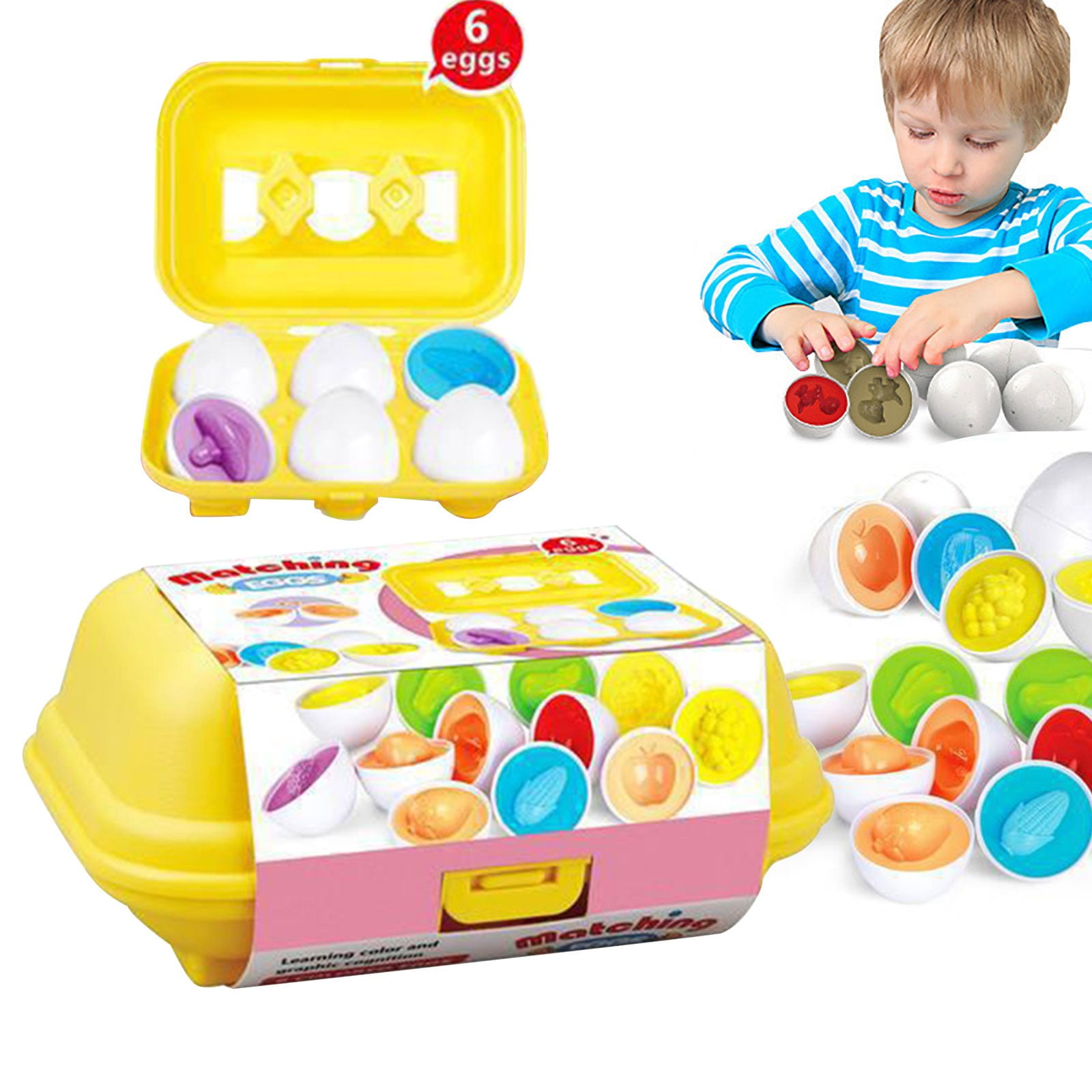 Matching Egg Educational Toy for Toddlers Shape Pairing and Sorting ...