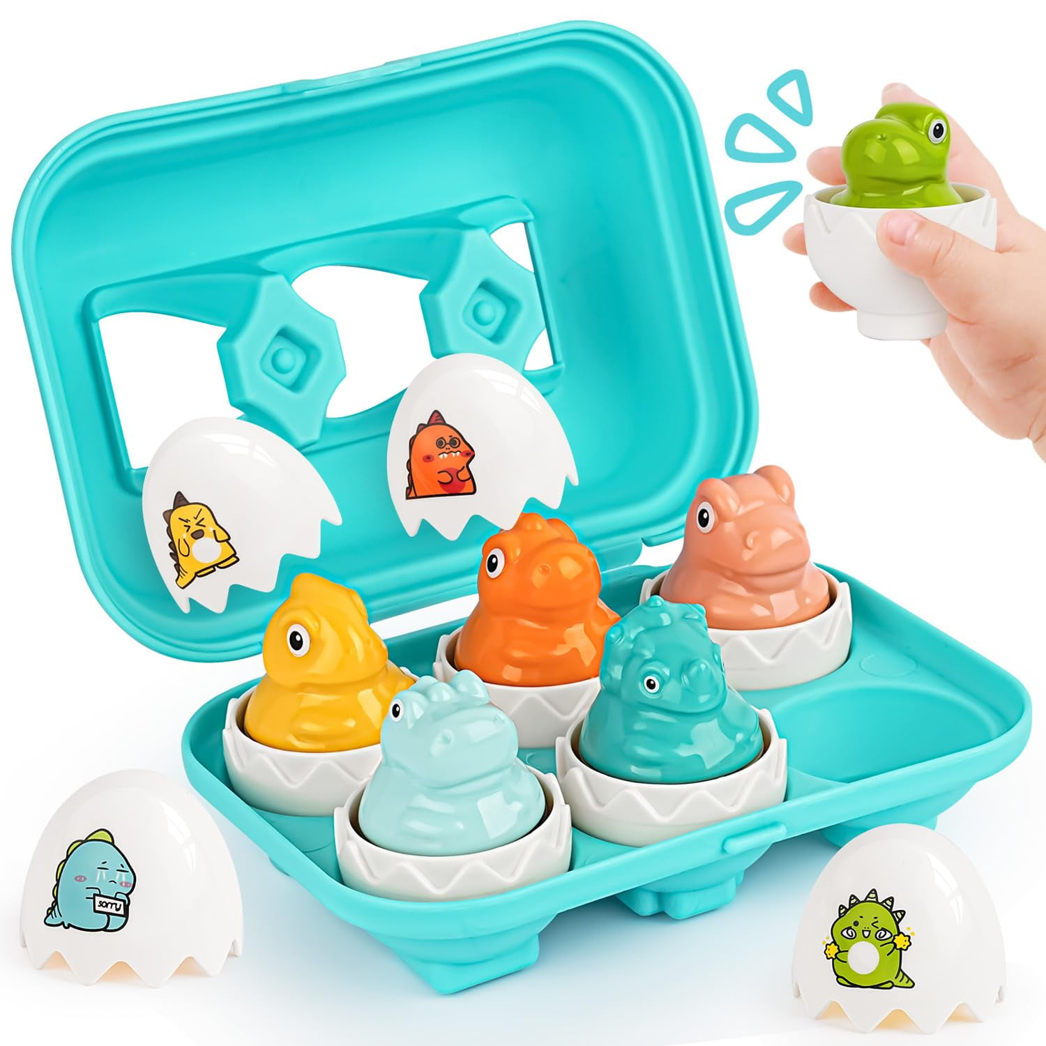 Matching Eggs Toys Color & Shape Recognition Sorter Puzzle, Montessori ...