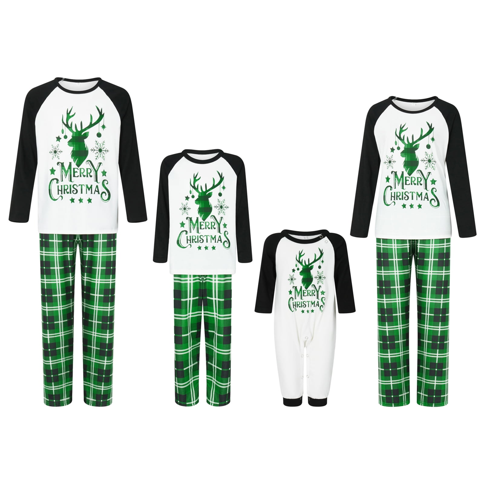 Matching Family Christmas Pajamas Set Hoodie Pajamas Reindeer Jumpsuit ...