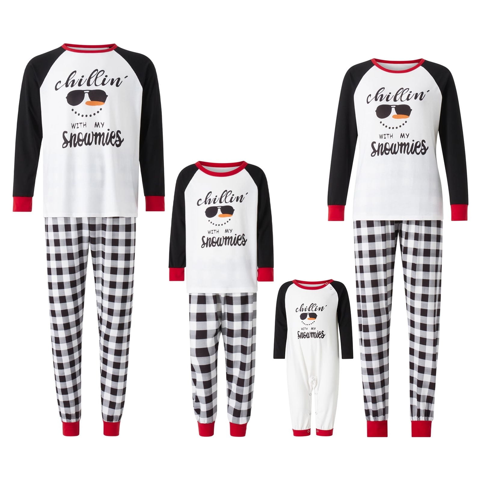 Matching Family Christmas Snowman Printed Pajamas Xmas Pjs Women Men ...