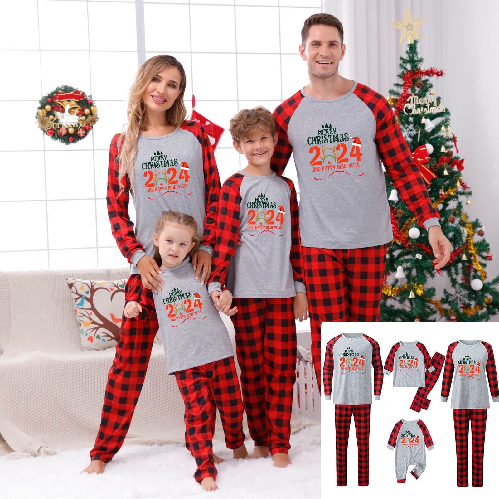 Matching Family Outfits Blue Christmas Plaid Pajama Pants Family ...