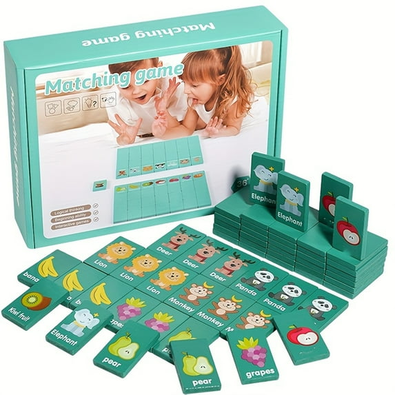 Matching Game Dominoes Building Blocks Set - Educational Math Learning ...