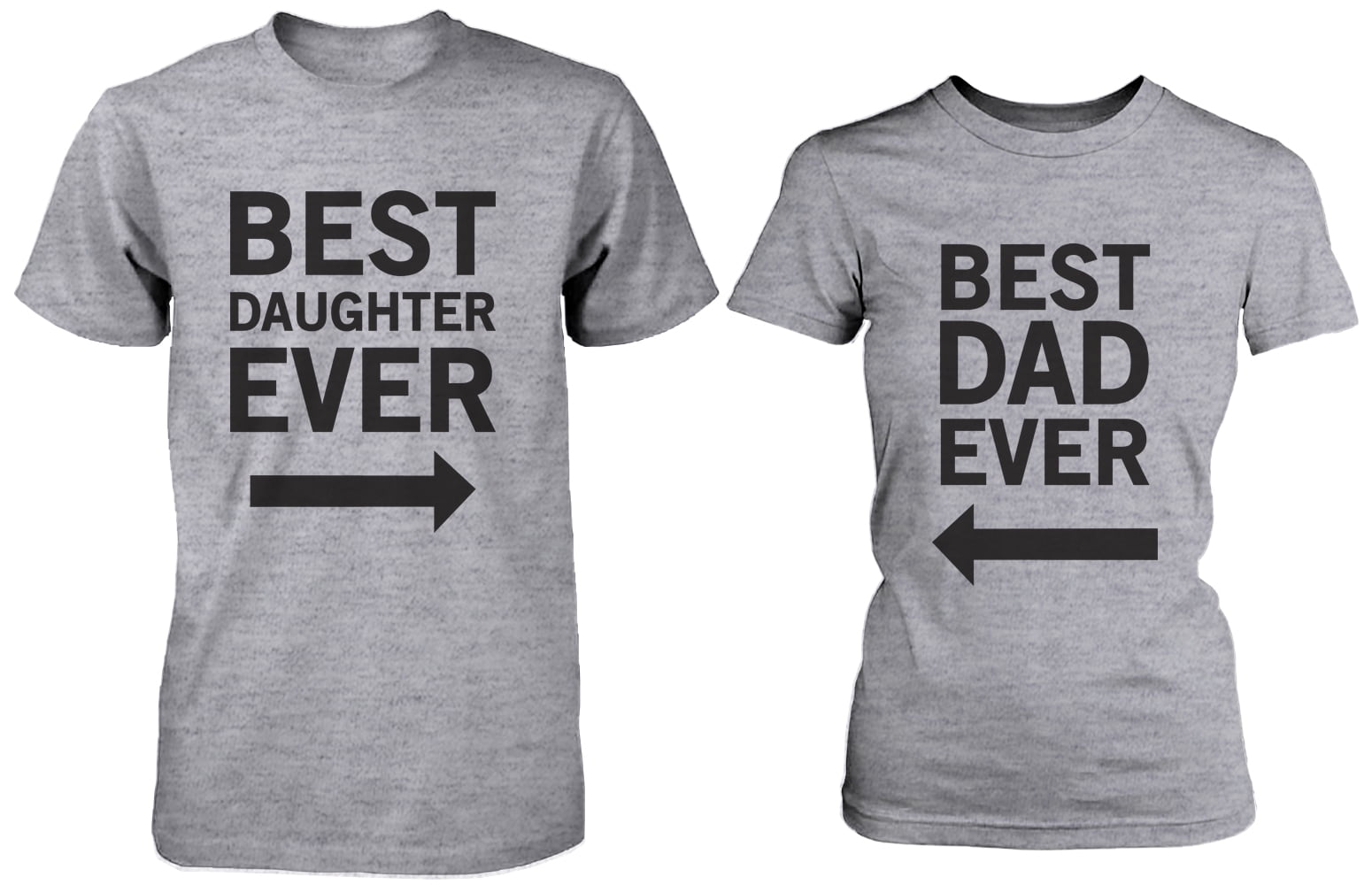 Matching Grey T-Shirts Set For Dad and Daughter - Best Dad / Beast ...