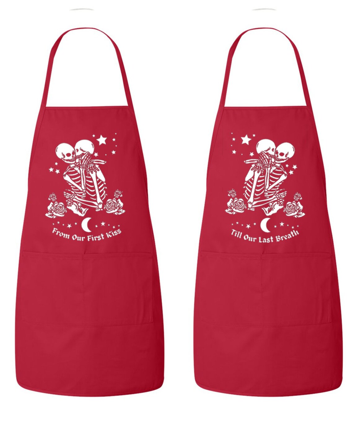Matching His and Hers Apron Set - From Our First Kiss, Till Our Last ...