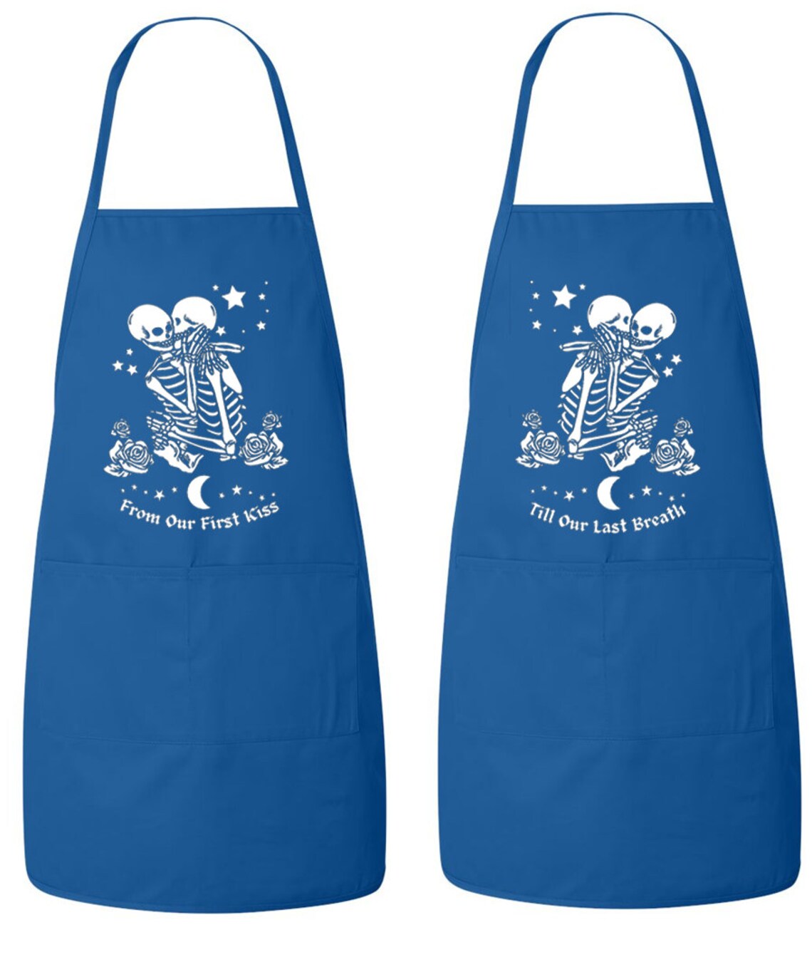 Matching His and Hers Apron Set - From Our First Kiss, Till Our Last ...