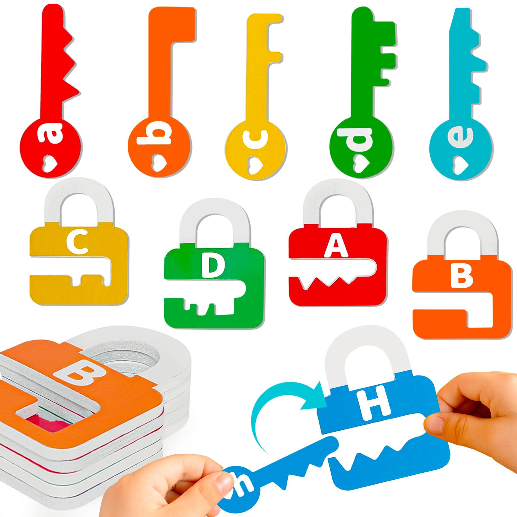 Matching Letters Lock Toys STF9 with Uppercase Lowercase ABC Alphabet ...