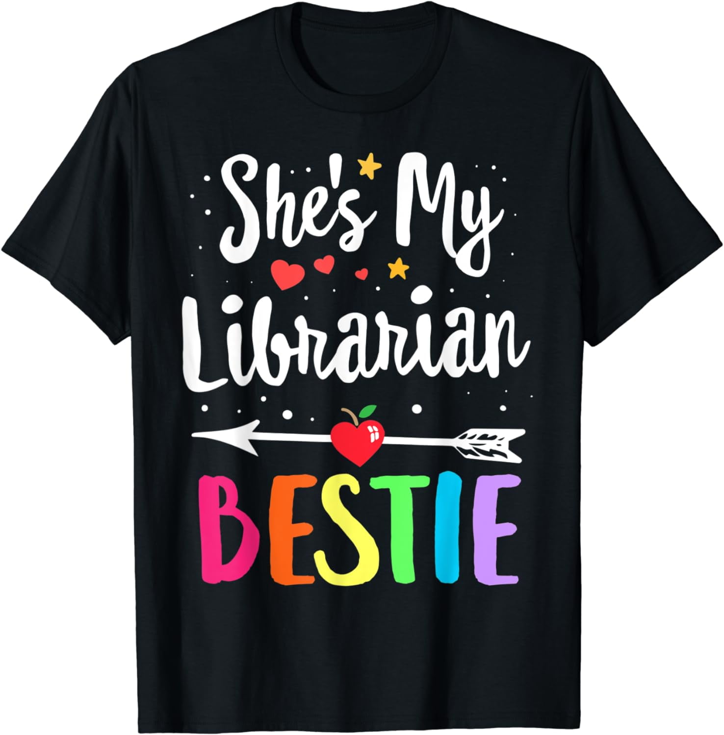 Matching Librarian Best Friend She's My Bestie Library Crew T-Shirt ...