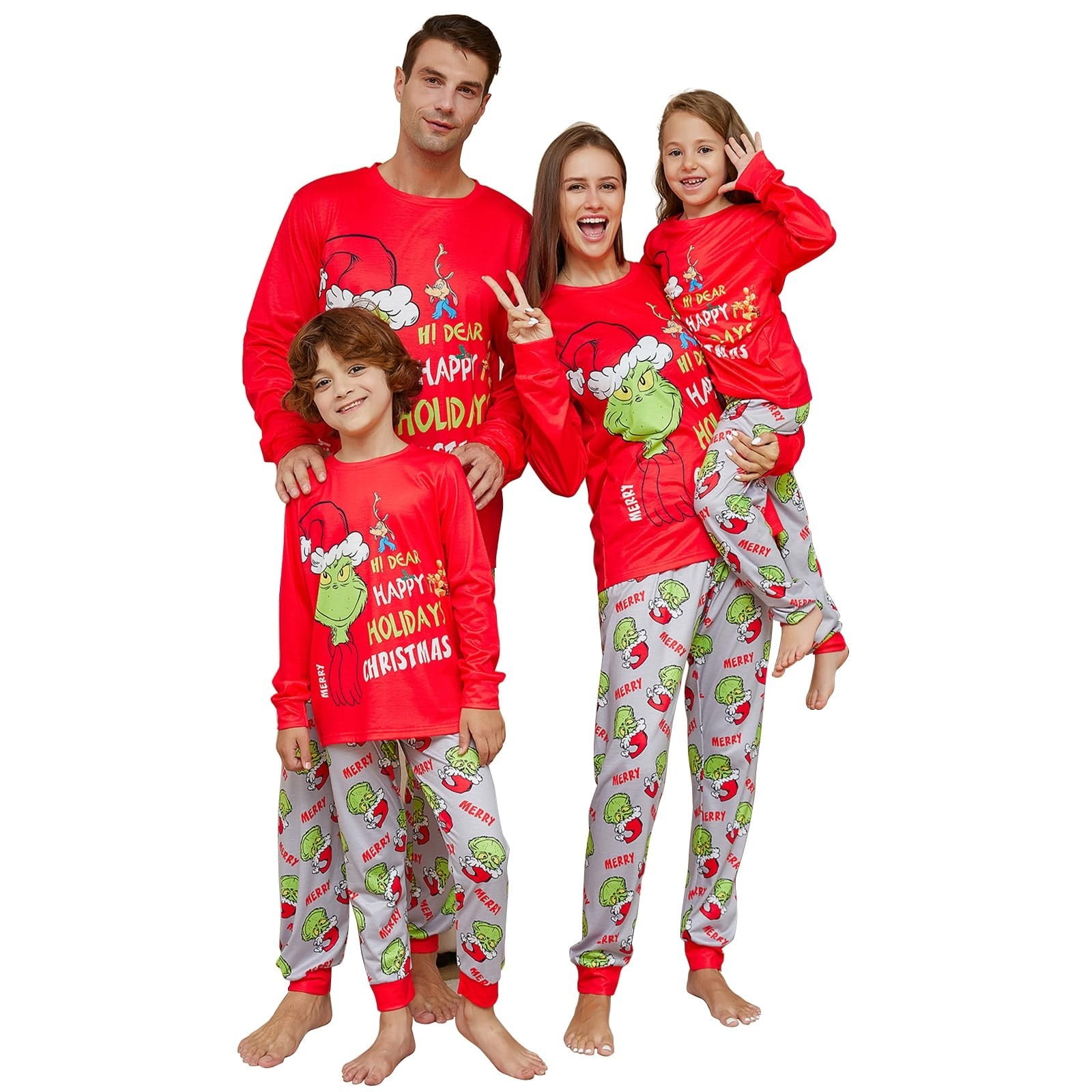 Matching Pajamas Soft Family Matching Outfits Grinch Theme Matching Pjs ...