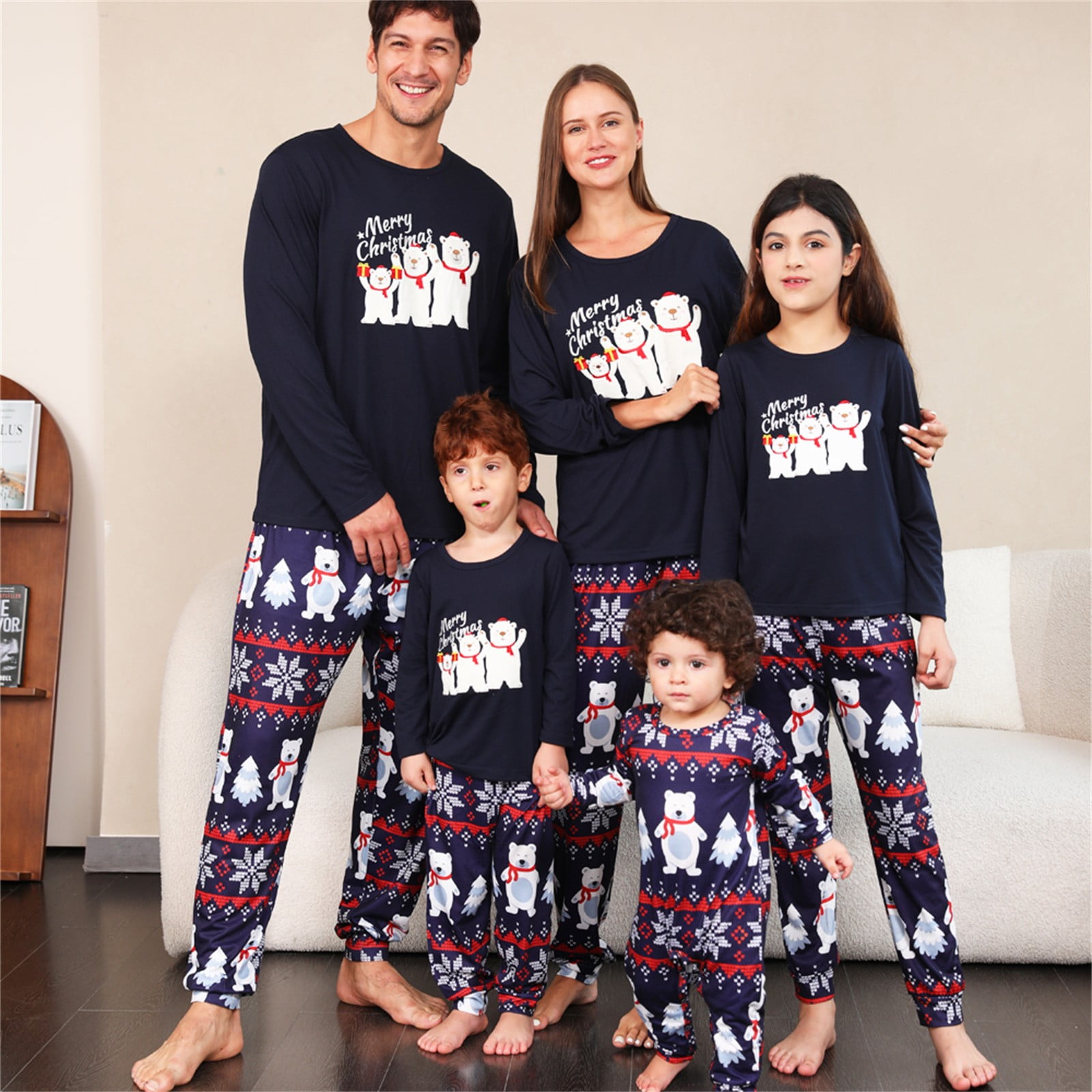 Matching Pajamas Warm and fuzzy Matching Family Outfits Polar Bear ...