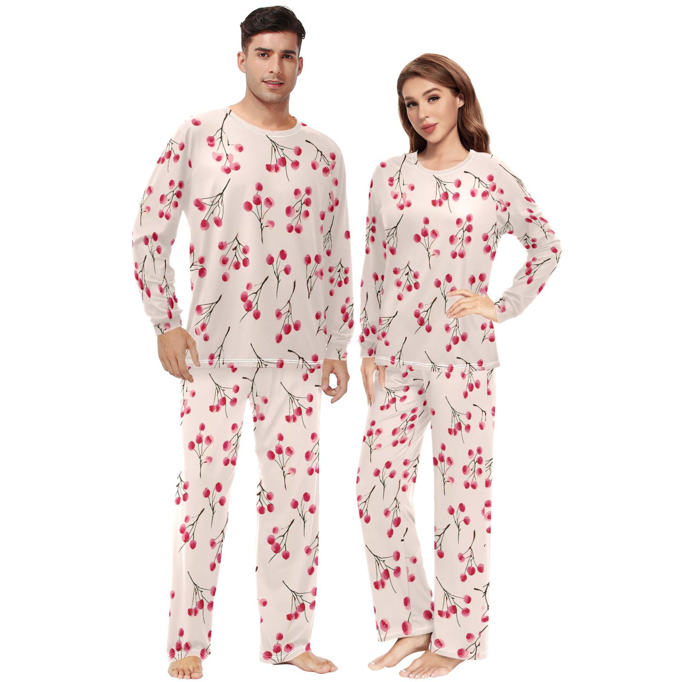 Matching Pajamas for Couples Beautiful Cherry His and Hers Pajamas Sets ...