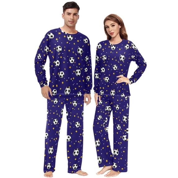 Matching Pajamas for Couples Blue Star His and Hers Pajamas Sets Soft ...