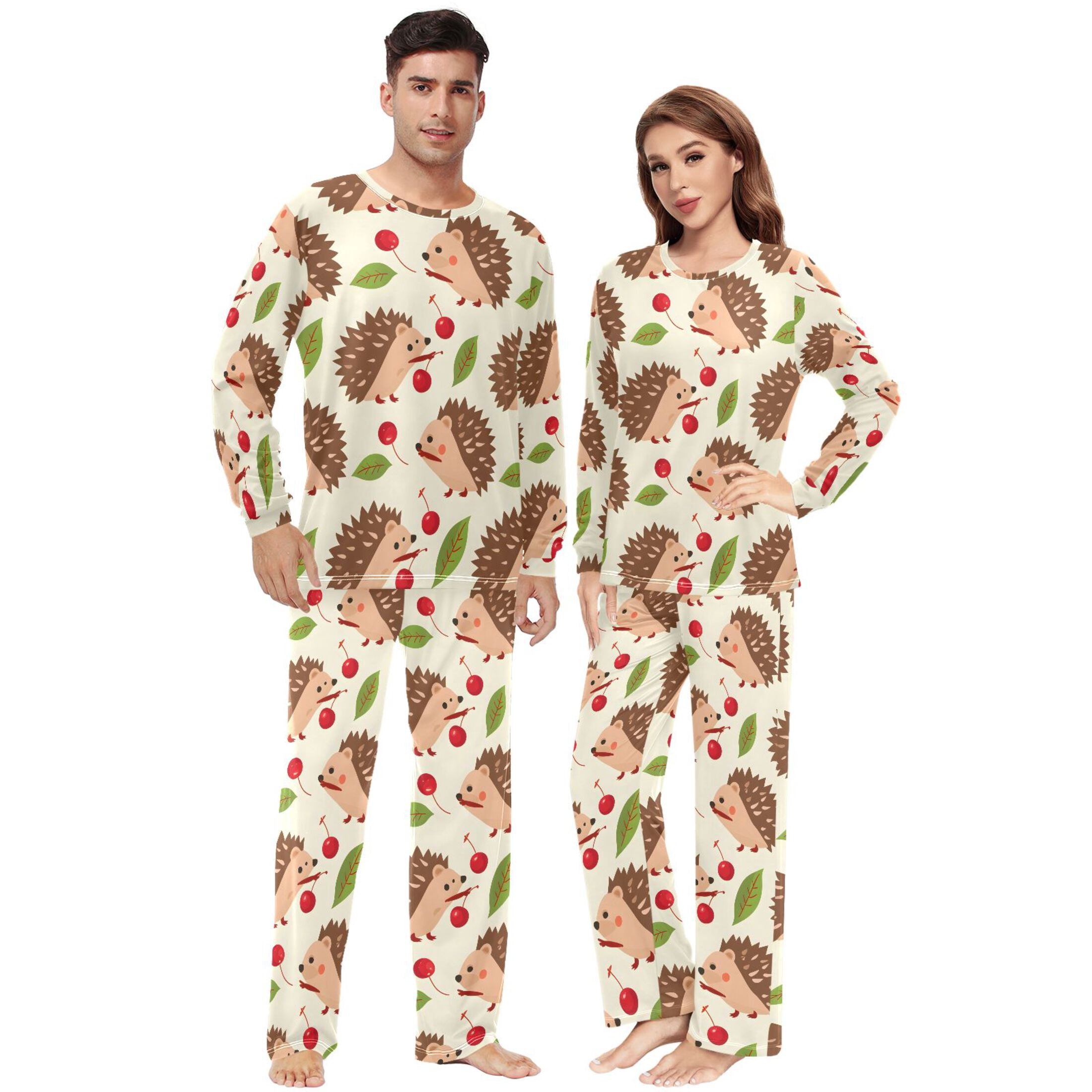 Matching Pajamas for Couples Hedgehog and Cherry His and Hers Pajamas ...