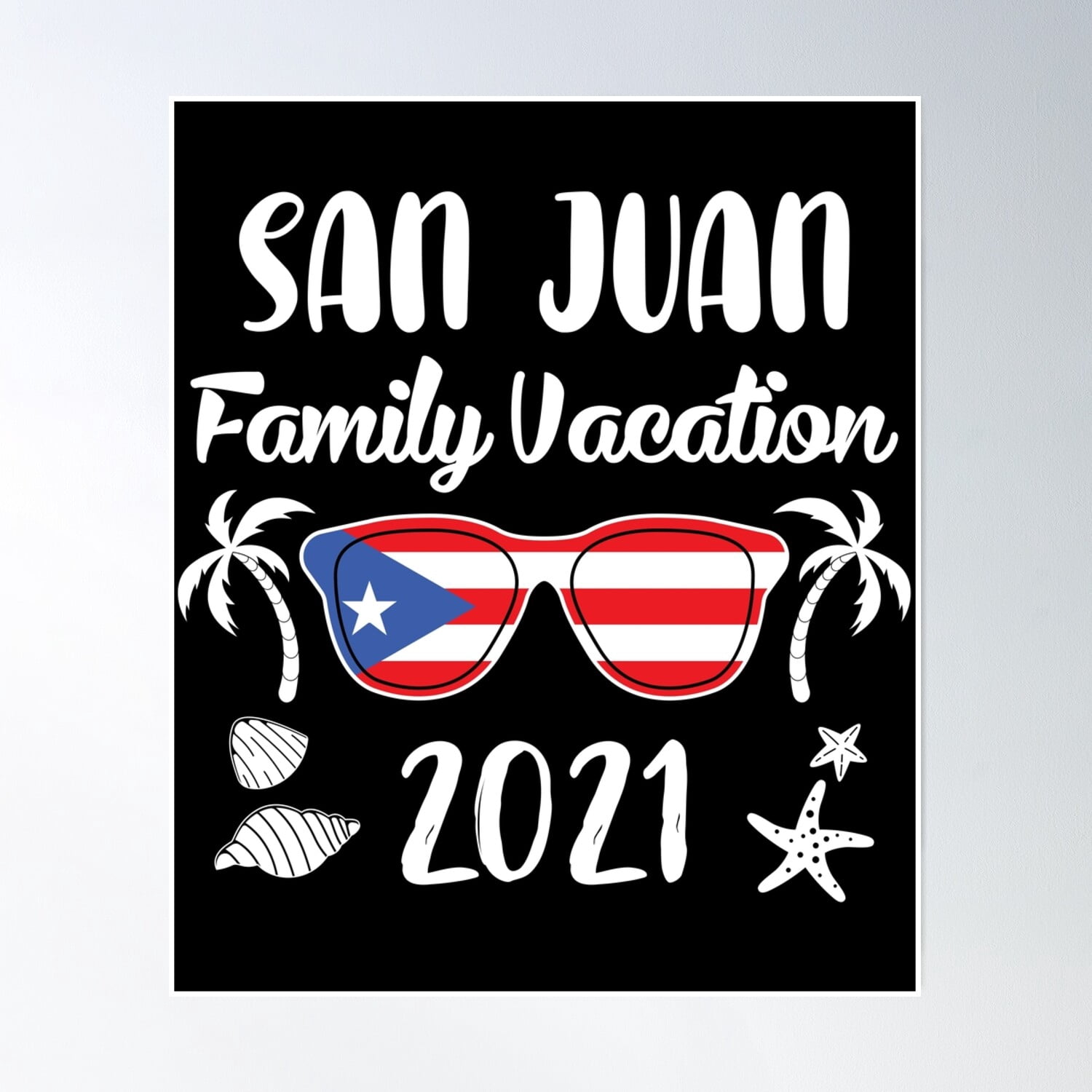 Matching Puerto Rico Family Vacation San Juan 2021 Print Poster Wall ...
