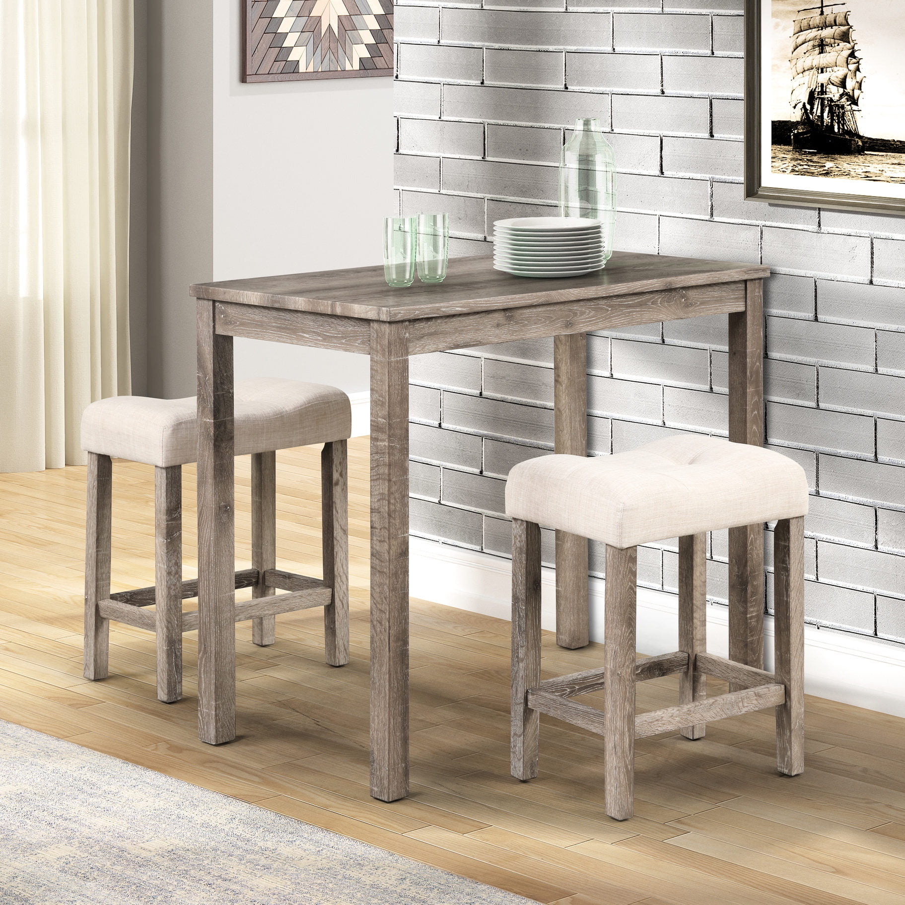 Matching Stools & Table Set - Small Kitchens, Space - saving Dining ...