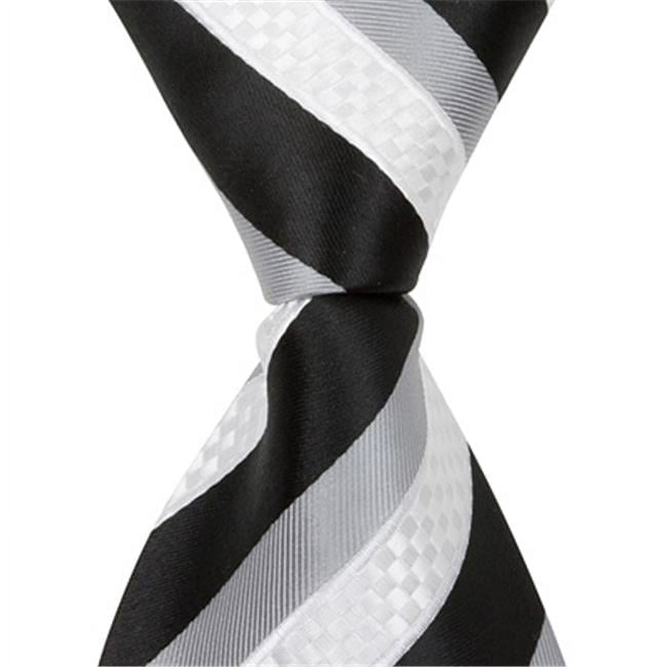 Matching Tie Guy 4550 X2 - 48 in. Necktie - Black- White- & Grey ...