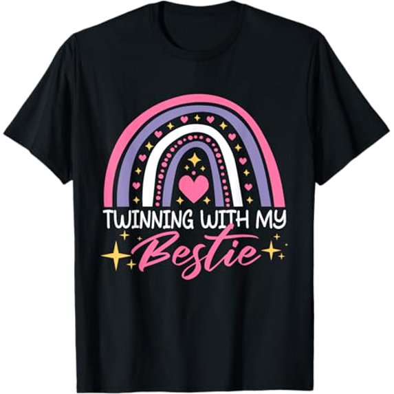 Matching Twin Spirit Week Twinning With My Bestie Rainbow T-Shirt ...