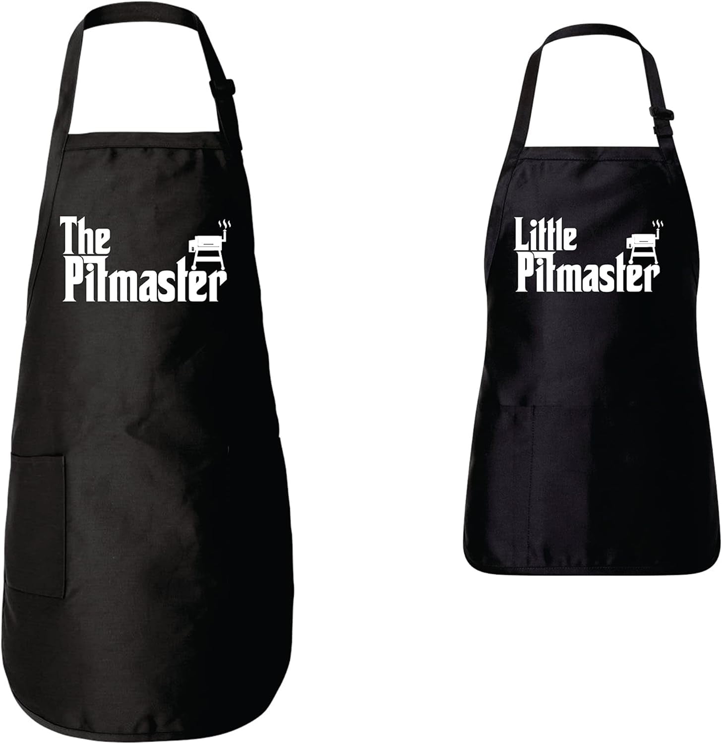 Matching apron adult and kid The Pitmaster Little Pitmaster Funny BBQ ...