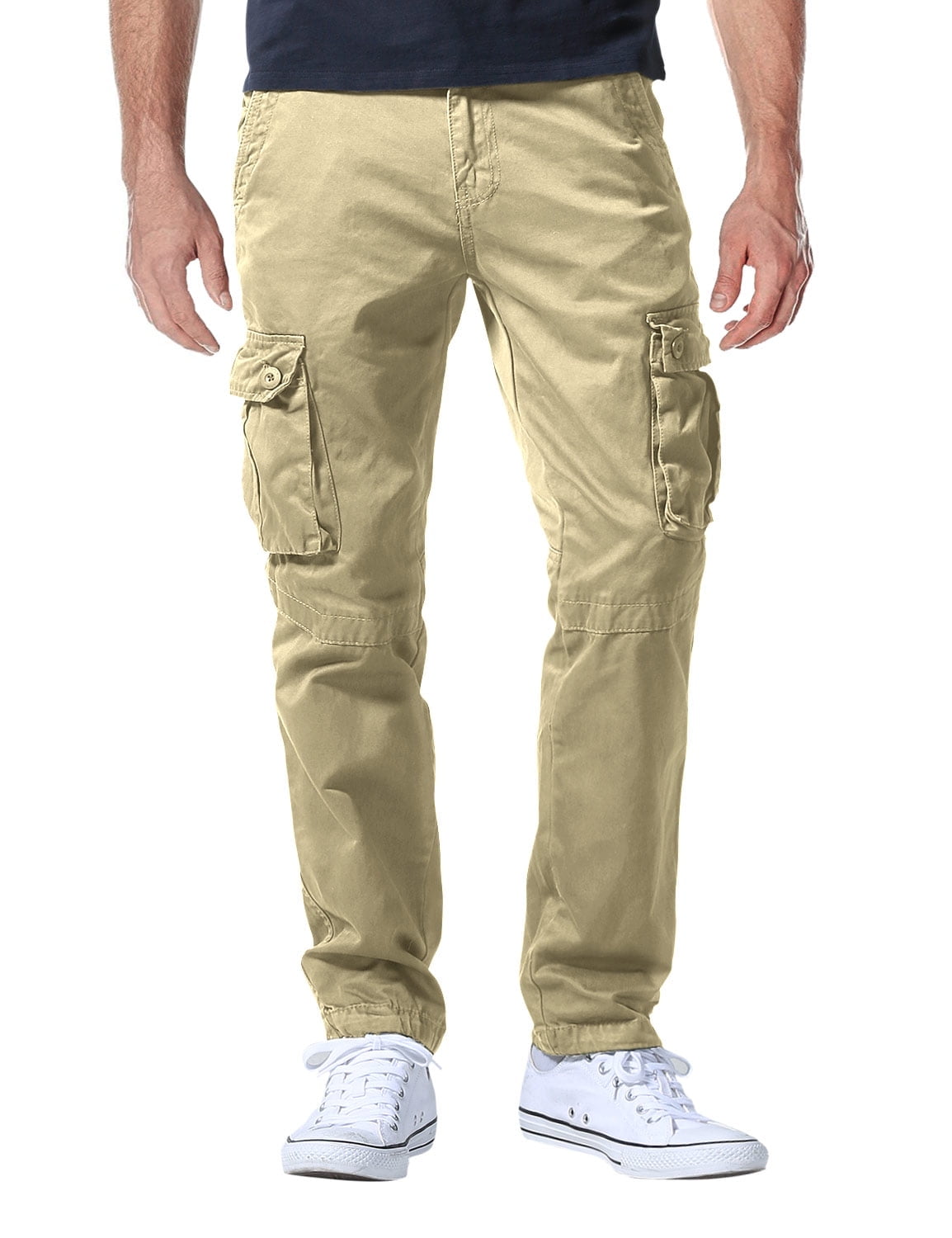 Matchstick Men Regular Fit Straight Leg Cotton Cargo Pants with 6 ...