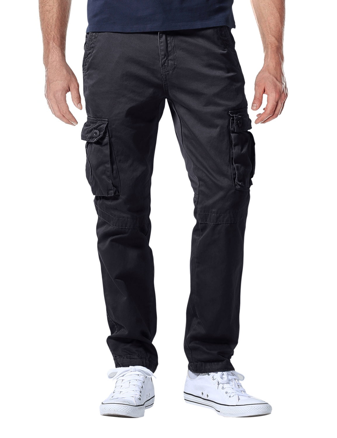 Matchstick Men Regular Fit Straight Leg Cotton Cargo Pants with 6 ...