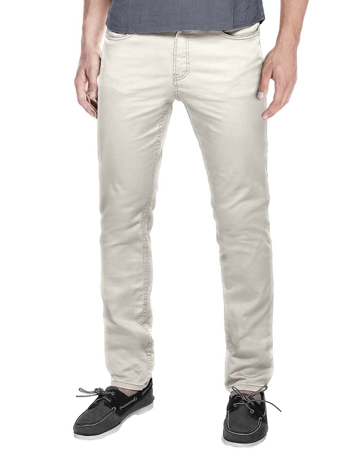 Matchstick Men's Cotton Regular Fit Straight Leg Casual Chino Pants ...
