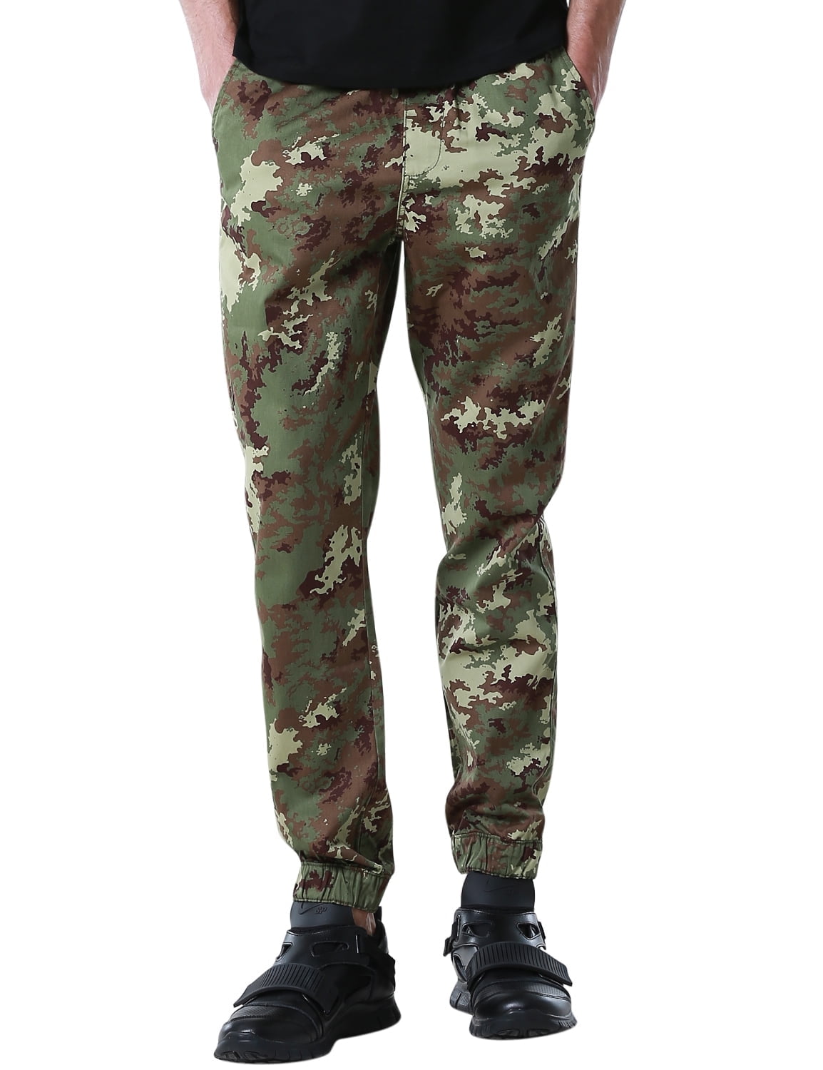 Matchstick Men's Chino Jogger Pants Elastic Waist Casual Pants ...