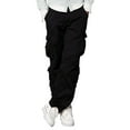 Matchstick Men's Retro Relaxed Plus Size Cargo Pants with Multi Pockets ...