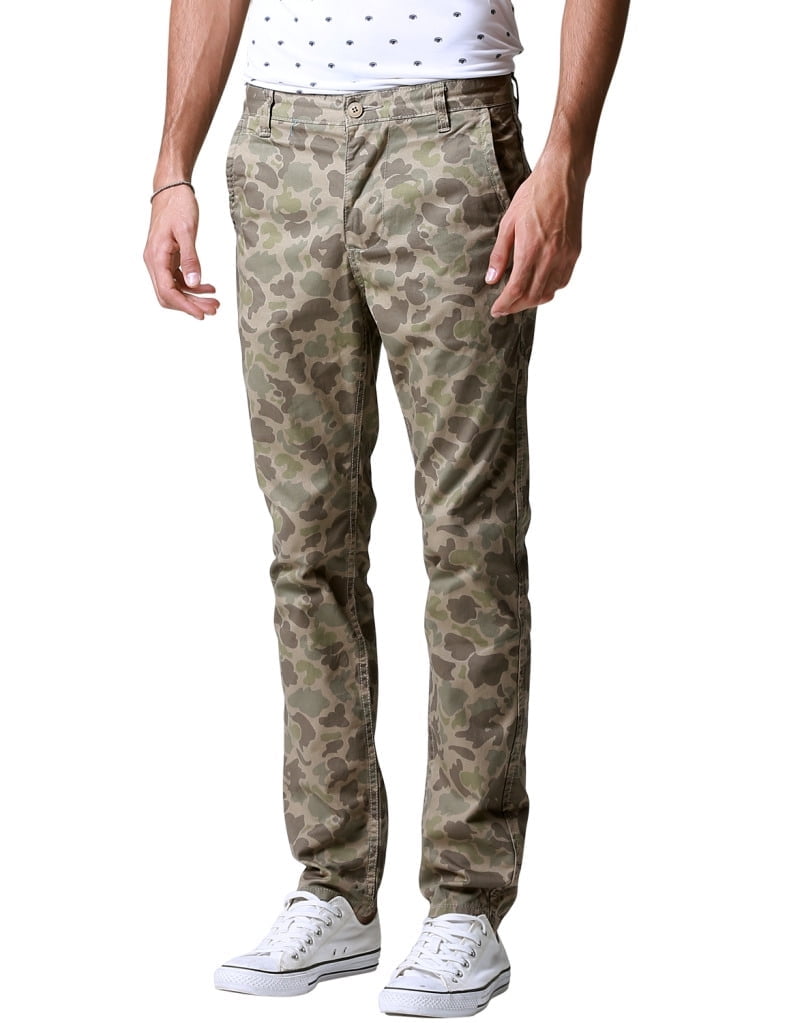 Matchstick Men’s Slim-Fit Flat Front Tapered Casual Chino Pants ...