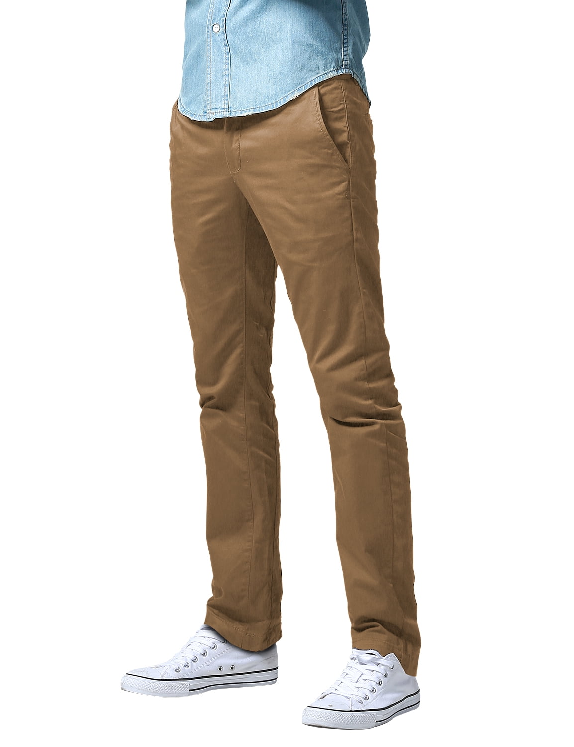 Matchstick Men's Vintage Slim Fit Straight Chino Casual Pants - Walmart.com