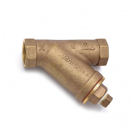 Matco-Norca 3/4" Threaded Y-Strainer, Cast Bronze, with Plug (Lead-Free ...