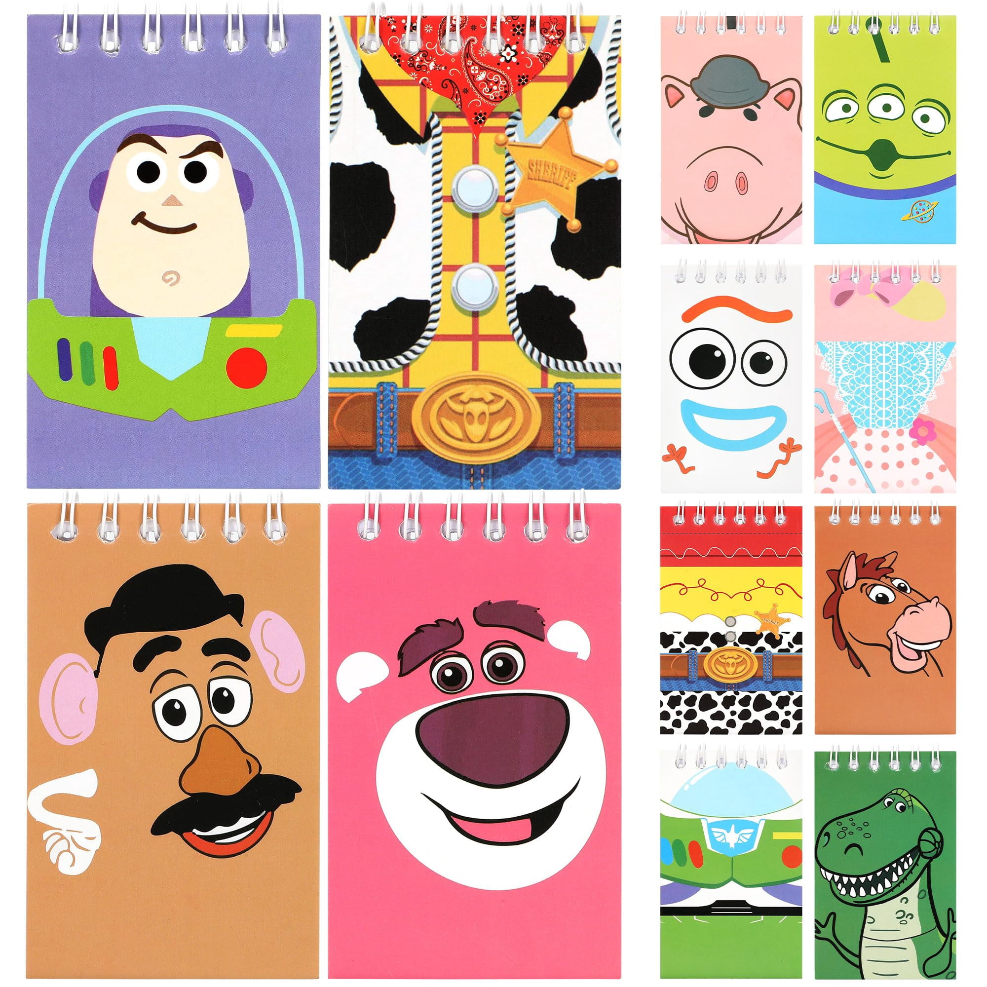 Matconly Toy Inspired Birthday Party Supplies - 24Pcs Mini Notepads for ...